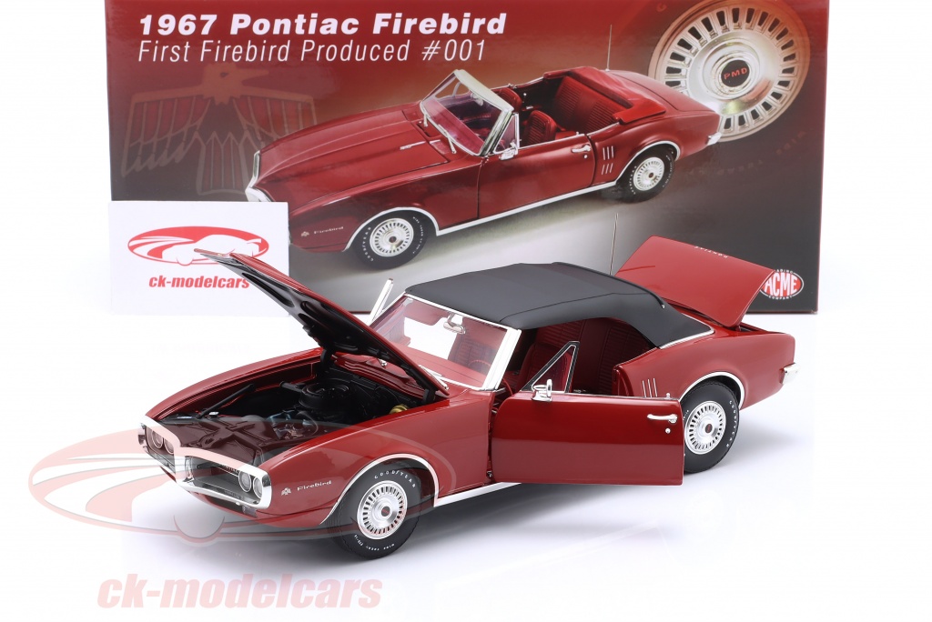 GMP 1:18 Pontiac Firebird 敞篷车 1967 First Firebird produced #001 红色的 ...