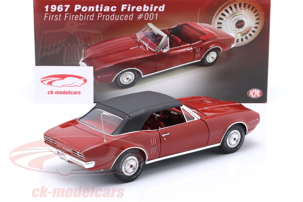 GMP 1:18 Pontiac Firebird 敞篷车 1967 First Firebird produced #001 红色的 ...