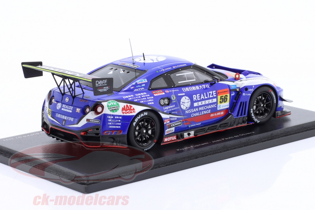 Spark 1:43 Nissan GT-R GT3 #56 冠军 GT300 Super GT 2022 Realize Kondo ...