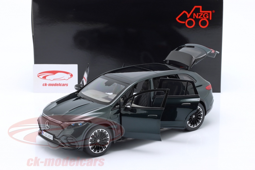 NZG 1:18 Mercedes-Benz EQS SUV (X296) year 2022 emerald green 1059/30 model car 1059/30 ...
