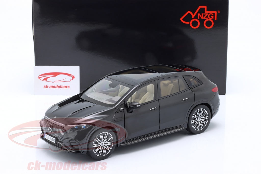 NZG 1:18 Mercedes-Benz EQS SUV (X296) year 2022 obsidian black 1059/50 model car 1059/50 ...