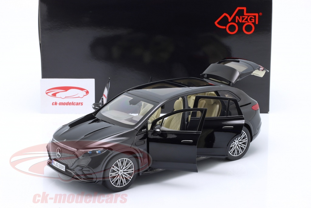 NZG 1:18 Mercedes-Benz EQS SUV (X296) year 2022 obsidian black 1059/50 model car 1059/50 ...