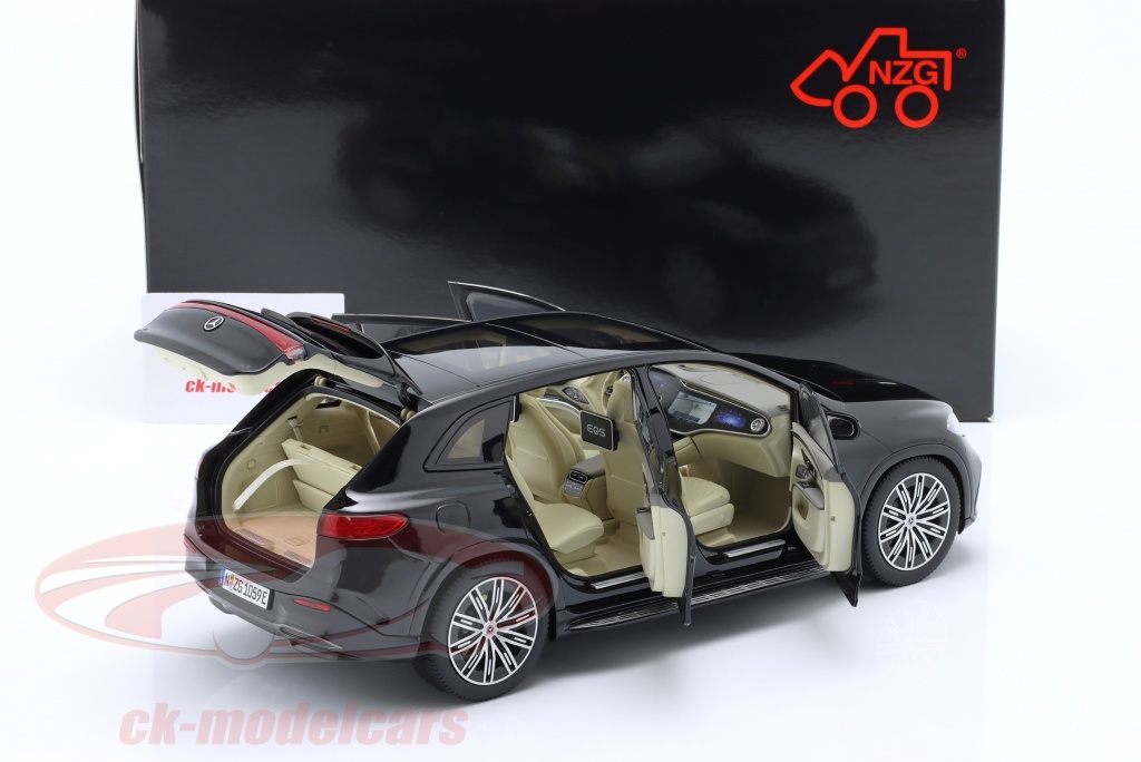 NZG 1:18 Mercedes-Benz EQS SUV (X296) Bouwjaar 2022 obsidiaan zwart 1059/50 model auto 1059/50 ...