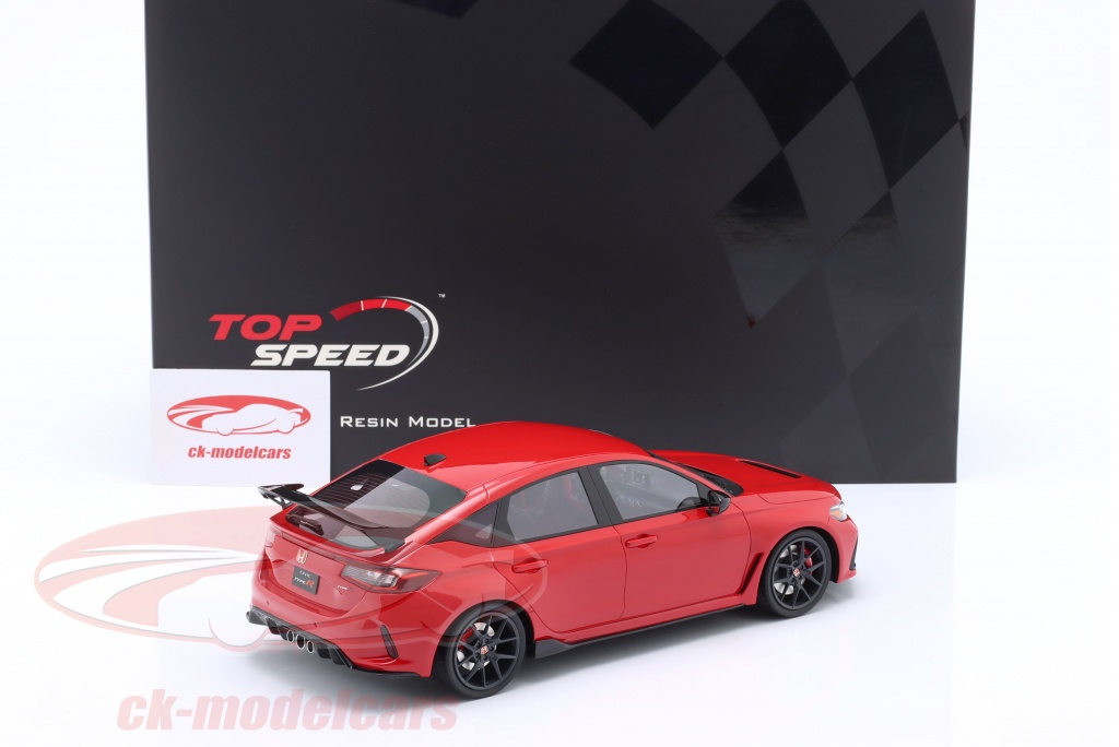 True Scale 1:18 Honda Civic Type R LHD year 2023 Rallye red TS0485 ...