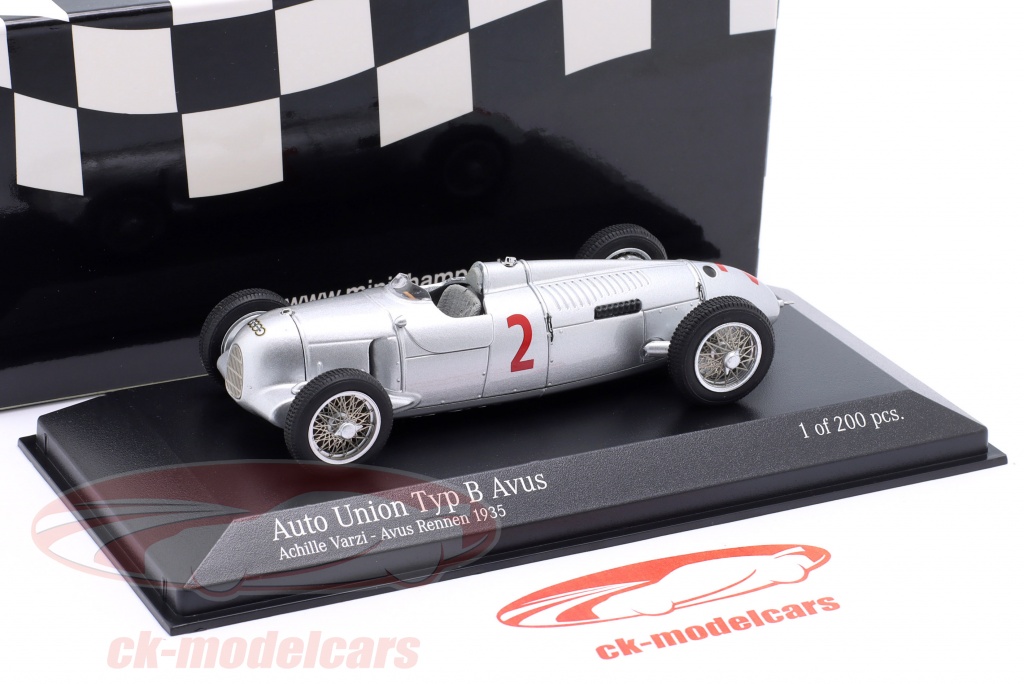 Minichamps 1:43 Auto Union Type B Avus #2 2nd AVUS race 1935 Achille ...