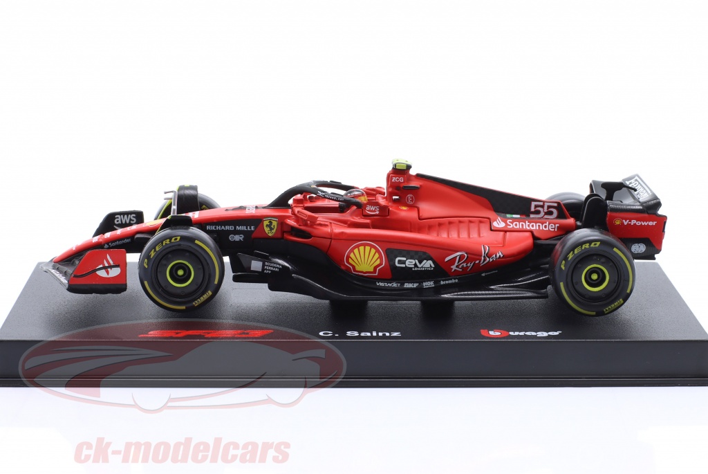 Bburago 1:43 Carlos Sainz Jr. Ferrari SF-23 #55 formula 1 2023 18-36835 ...