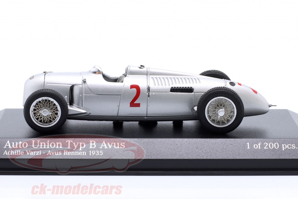 Minichamps 1:43 Auto Union Taper B Avus #2 2ème Course AVUS 1935 ...