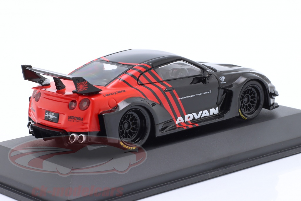 Solido 1:43 Nissan GTR (R35) Liberty Walk Body Kit 2022 黒 / 赤 S4311204 ...