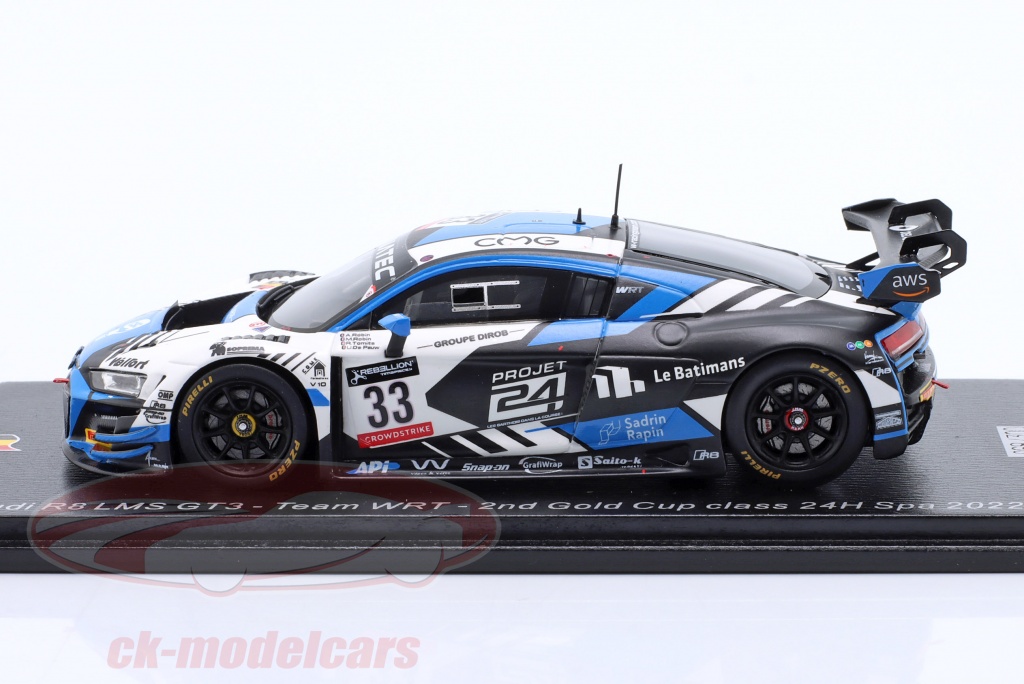 Spark 1:43 Audi R8 LMS GT3 #33 2do Gold Cup Clase 24h Spa 2022 Team WRT ...