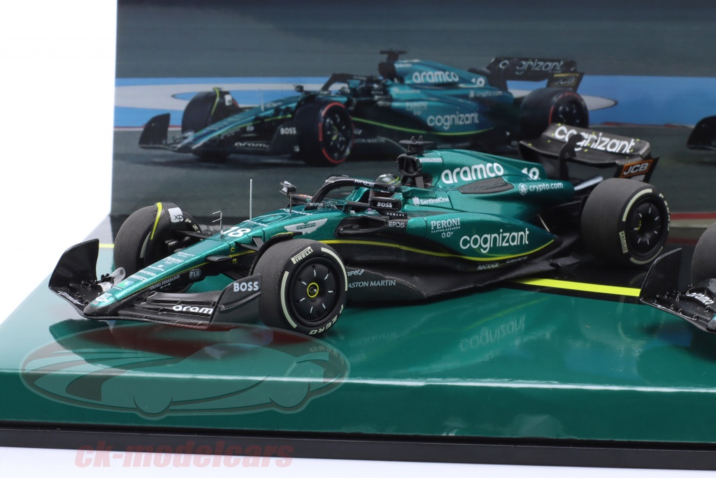 Minichamps 1:43 2-Car Set Alonso #14 & Stroll #18 Bahrain GP formula 1 ...