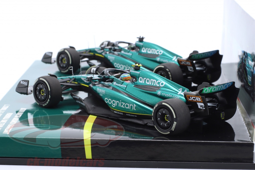 Minichamps 1:43 2-Car Set Alonso #14 & Stroll #18 Bahrain GP formula 1 ...