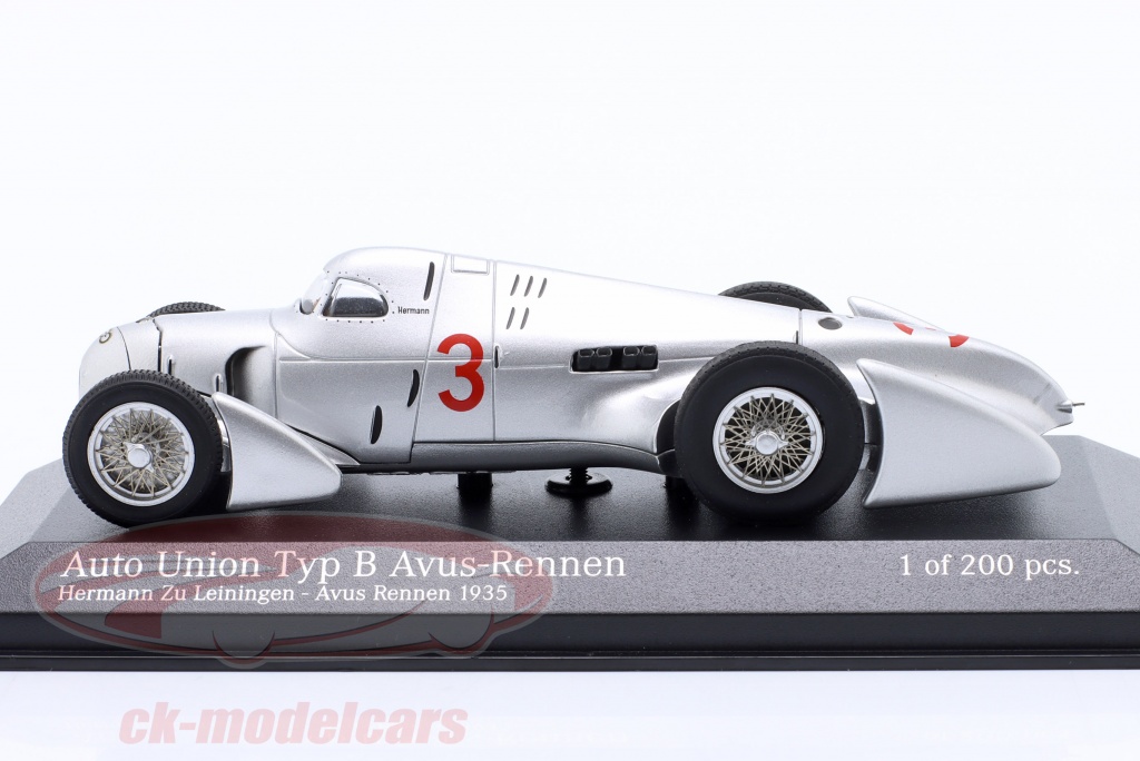 Minichamps 1:43 Auto Union Type B Avus #3 3rd AVUS race 1935 H. zu ...