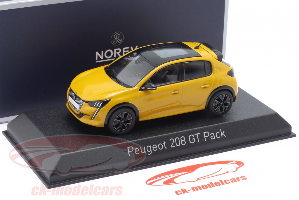 Norev 1:43 Peugeot 208 GT Pack year 2022 faro yellow 472835 model car ...