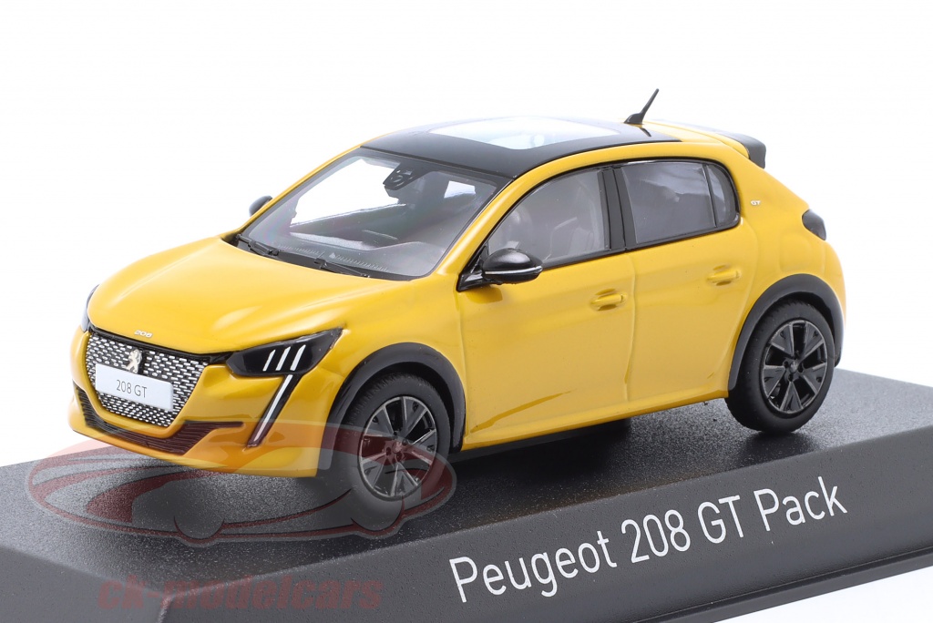 Norev 1:43 Peugeot 208 GT Pack year 2022 faro yellow 472835 model car ...
