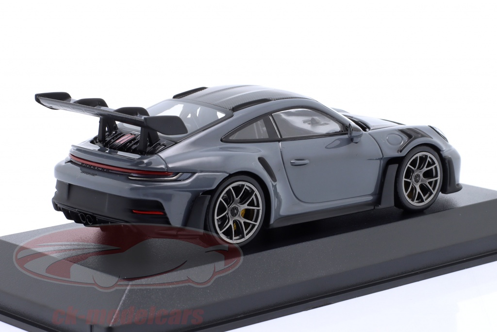 Minichamps 1:43 Porsche 911 (992) GT3 RS Weissach-Paket 2023 北极灰 / 银 轮辋 410062100 模型 汽车 ...