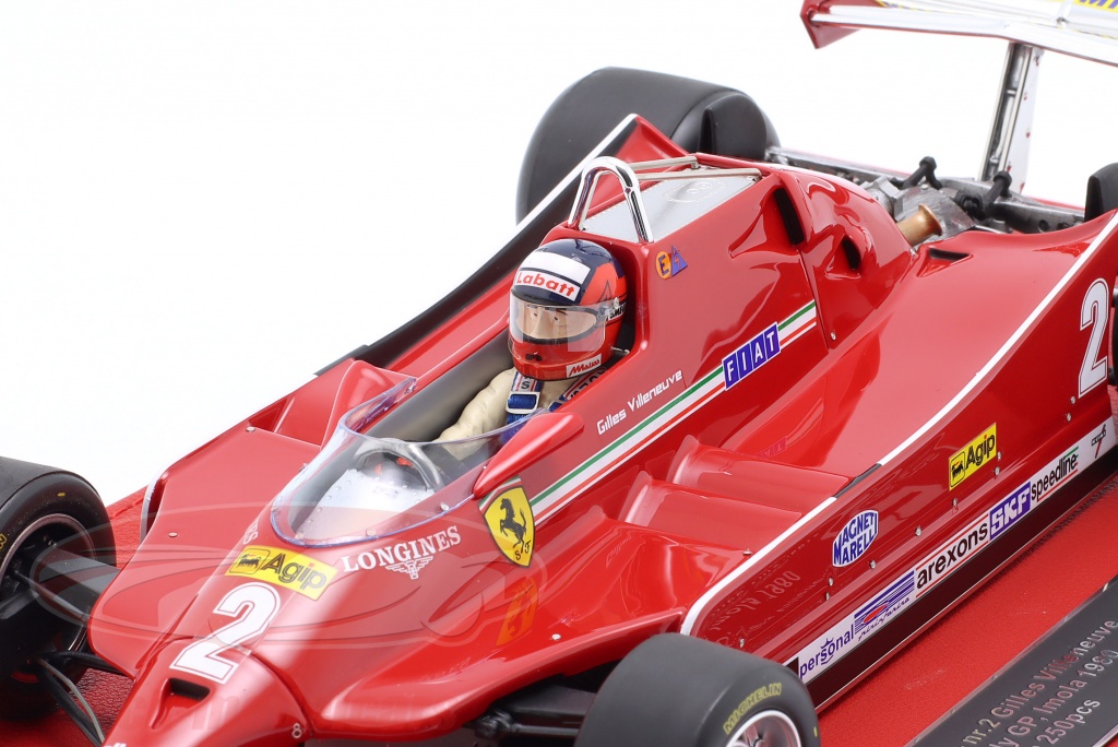 GP Replicas 1:18 G. Villeneuve Ferrari 126C #2 opleiding Italiaans GP ...