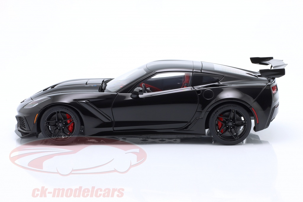 AUTOart 1:18 Chevrolet Corvette C7 ZR1 year 2019 black 71276 model car ...