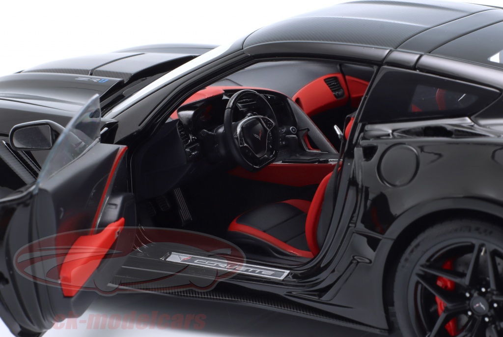AUTOart 1:18 Chevrolet Corvette C7 ZR1 year 2019 black 71276 model car ...