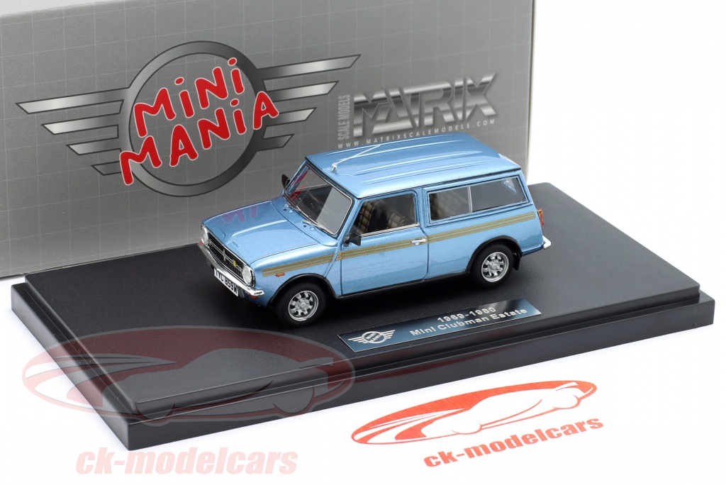 Matrix 1:43 Mini Clubman Estate year 1969-1980 blue metallic MXMM430172 ...