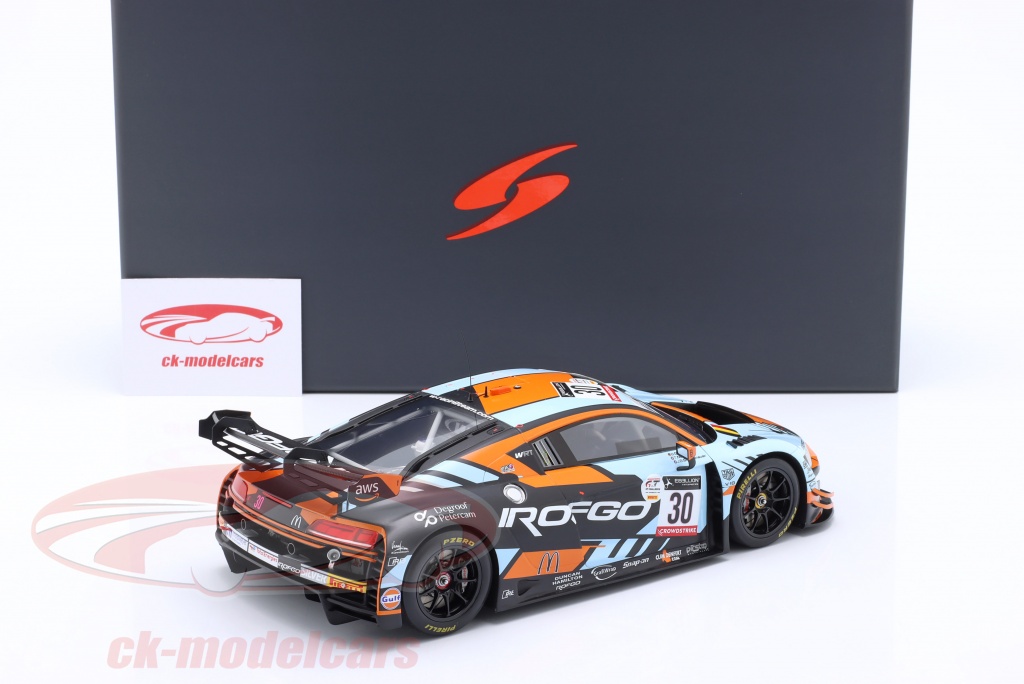 Spark 1:18 Audi R8 LMS GT3 #30 gagnant Silver Cup Class 24h Spa 2022 Team WRT 18SB052 modèle ...
