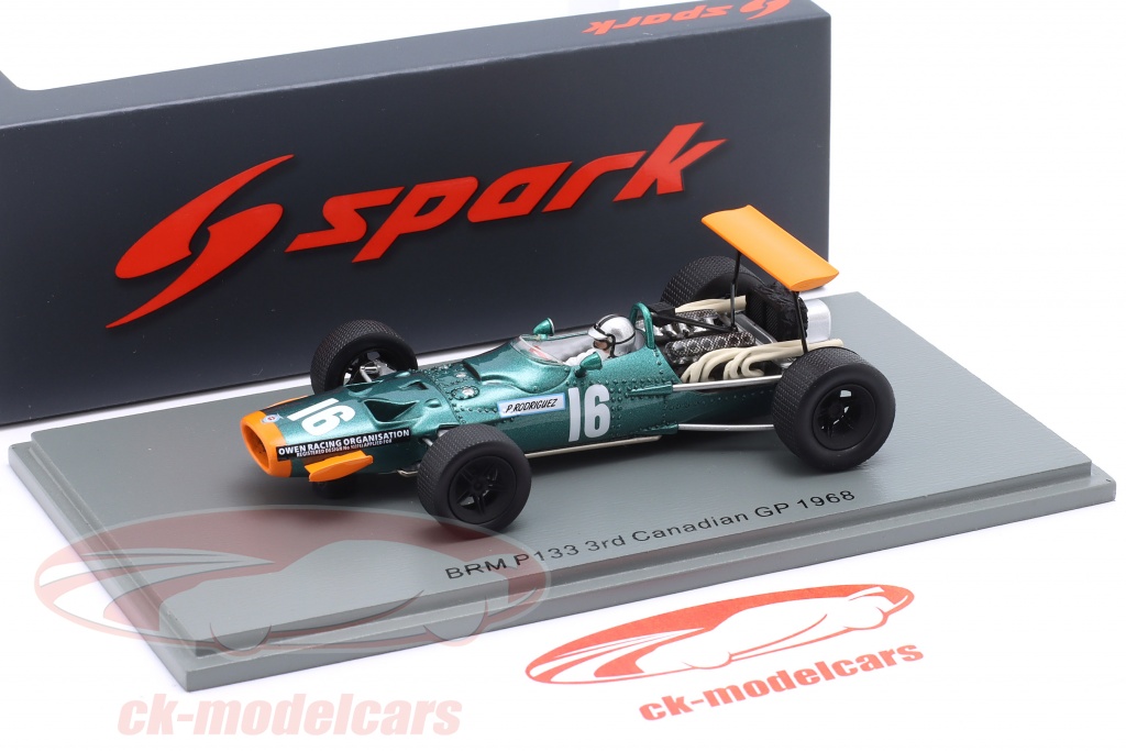 Spark 1:43 Pedro Rodriguez BRM P133 #16 3位 カナダ GP 式 1 1968 S5703 モデル 車 ...