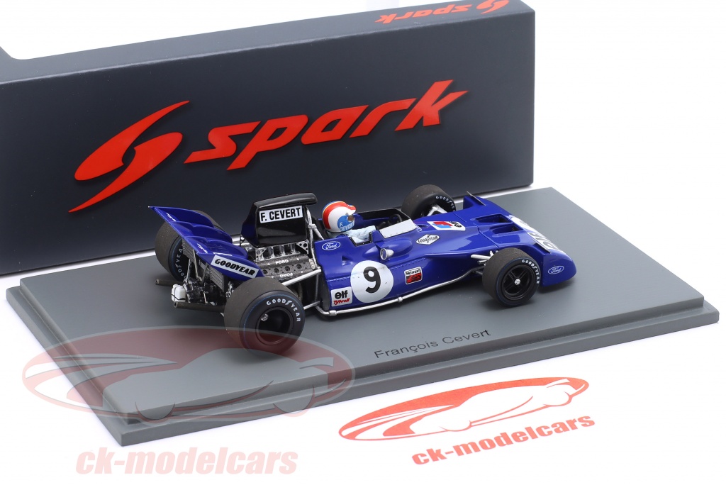 Spark 1:43 Francois Cevert Tyrrell 002 #9 Winner USA GP Formula 1 1971 S7215 model car S7215 ...