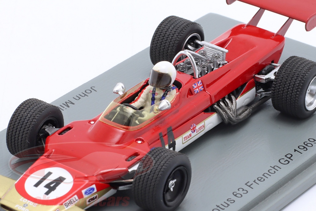 Spark 1:43 John Miles Lotus 63 #14 France GP Formula 1 1969 S6352 model ...