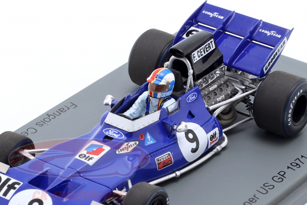 Spark 1:43 Francois Cevert Tyrrell 002 #9 Winner USA GP Formula 1 1971 S7215 model car S7215 ...