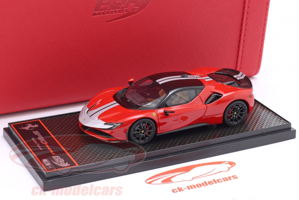 BBR Models 1:43 Ferrari SF90 Stradale Assetto Fiorano corsa rød ...