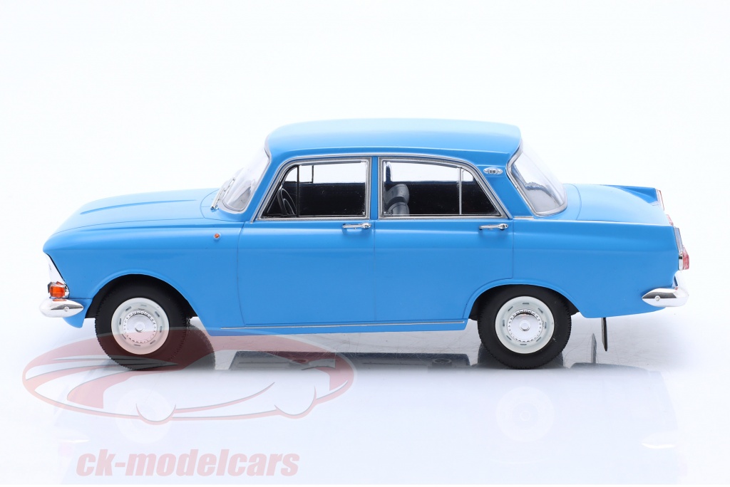 WhiteBox 1:24 Moskwitsch 412 year 1970 light blue WB124196 model car ...