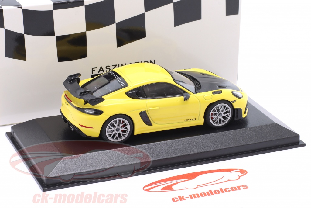 Minichamps 1:43 Porsche 718 (982) Cayman GT4 RS 2021 yellow / silver ...