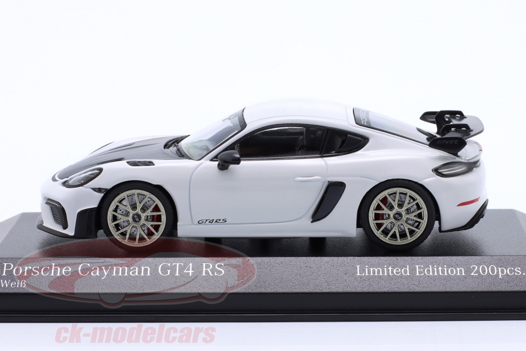 Minichamps 1:43 Porsche 718 (982) Cayman GT4 RS 2021 white / Neodymium ...