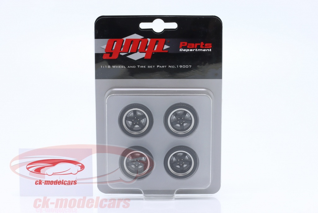 GMP 1:18 Llantas y llantas Set (4 Pedazo) 19007 negro 19007 modelo ...