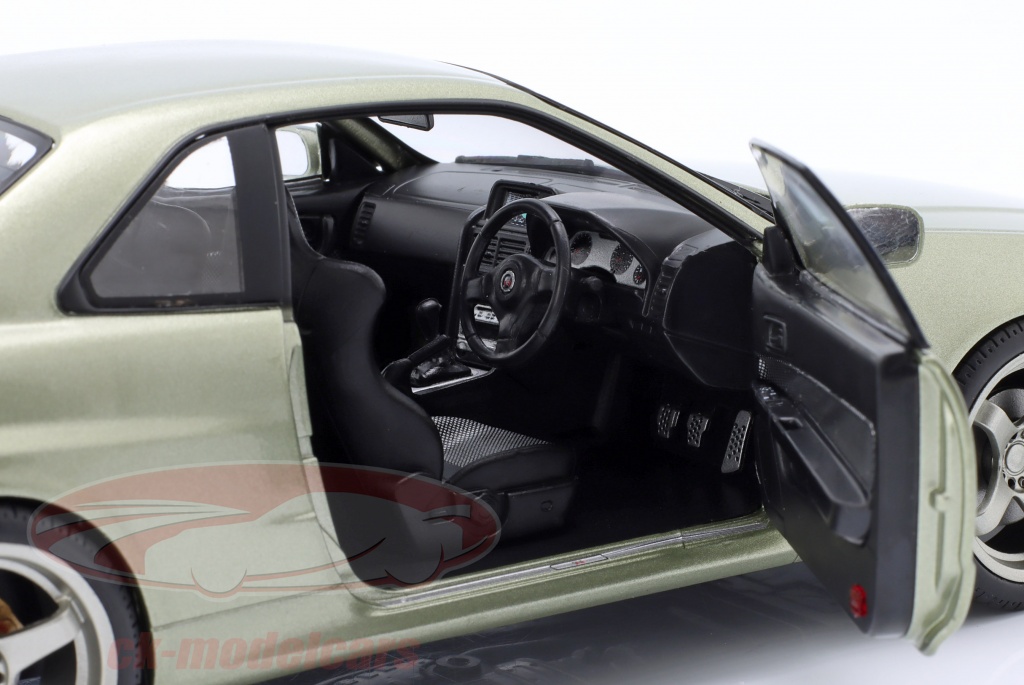 Solido 1:18 Nissan Skyline GT-R (R34) RHD 建设年份 1999 浅绿色 金属的 S1804308 模型 ...