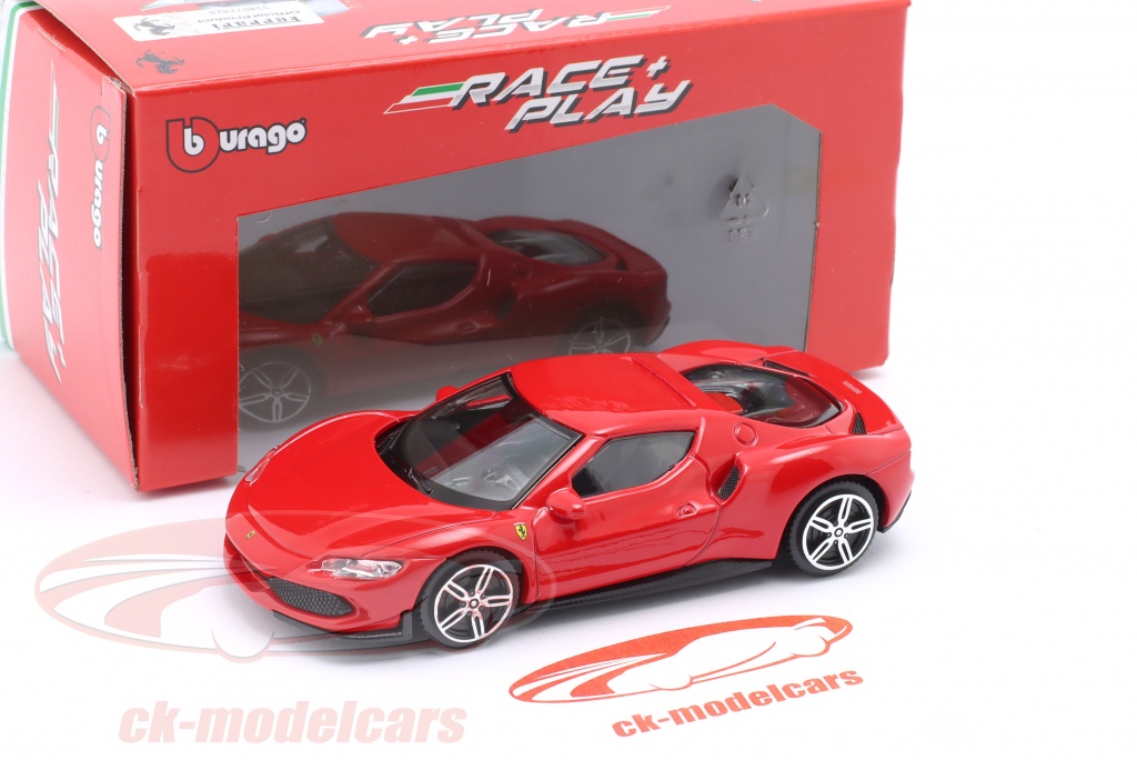Bburago 1:43 Ferari 296 GTB 建設年 2022 赤 18-36055 モデル 車 18-36055 ...