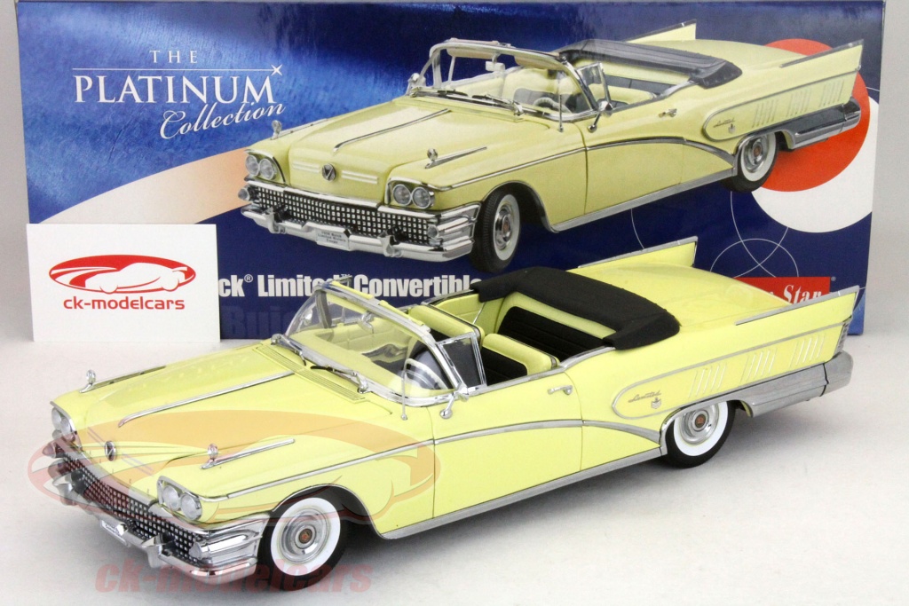 Sun Star Models 1:18 Buick Limited Open Convertible Année 1958 Blanc ...