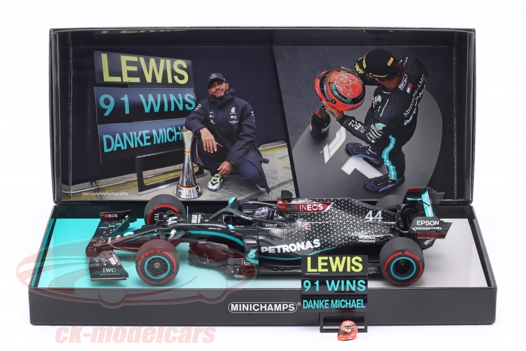 Minichamps 1:18 L. Hamilton Mercedes-AMG F1 W11 #44 91st Win Eifel GP Formula 1 2020 113201144 ...