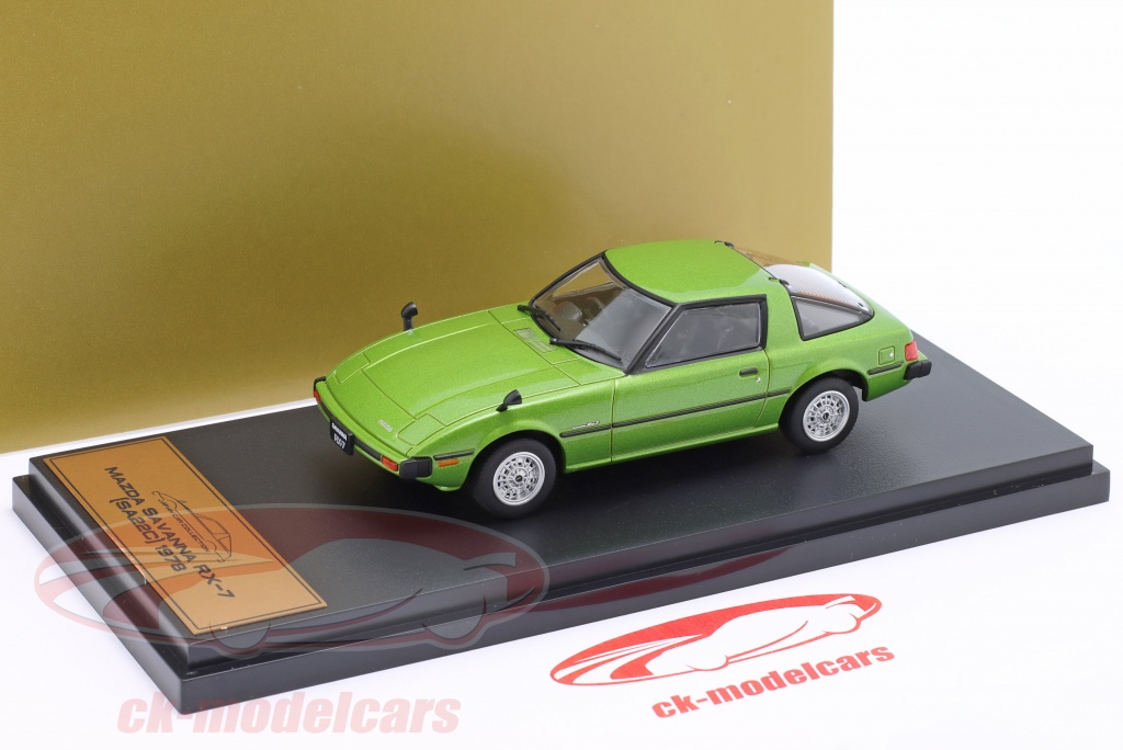 Hachette 1:43 Mazda RX-7 Savanna year 1978 green metallic magJPSavanna ...