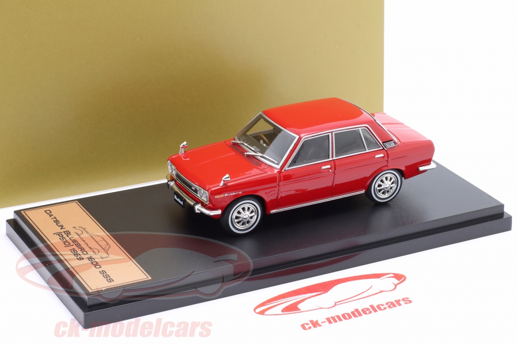 Hachette 1:43 Datsun Bluebird 1600 SSS 建設年 1969 赤 magJPBluebird モデル 車 ...