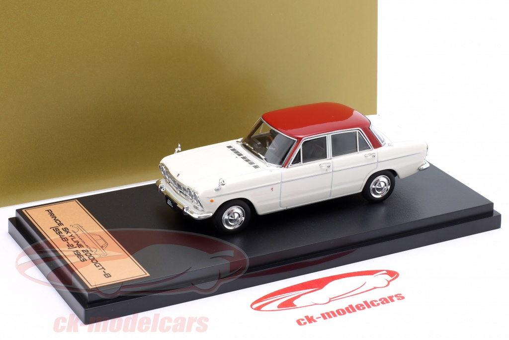 Hachette 1:43 Nissan Prince Skyline 2000GT-B 建設年 1965 白 / 赤 magJPPrince モデル 車 magJPPrince