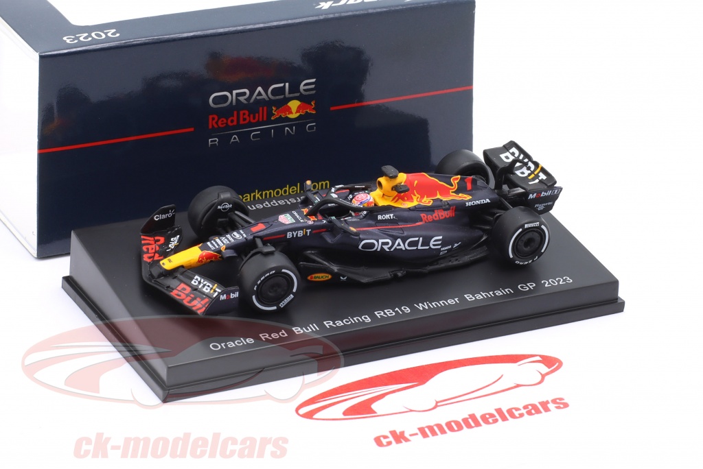 Spark 1:64 M. Verstappen Red Bull RB19 #1 Winner Bahrain GP Formula 1 World Champion 2023 Y287 ...