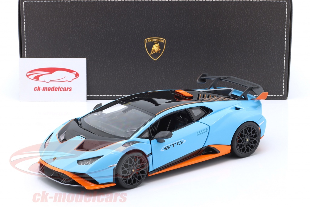 Rastar 1:18 Lamborghini Huracan STO Año de construcción 2021 Azul claro ...