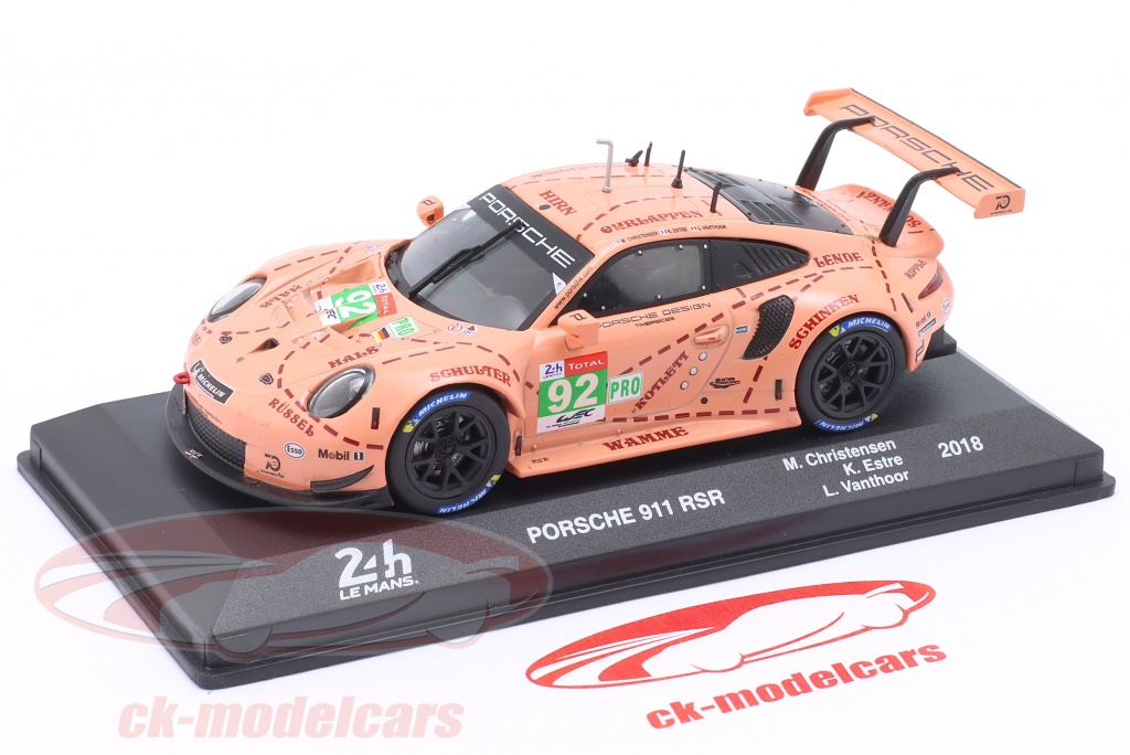 Altaya 1:43 Porsche 911 RSR #92 Winner LMGTE-Pro Class Pink Pig 24h ...