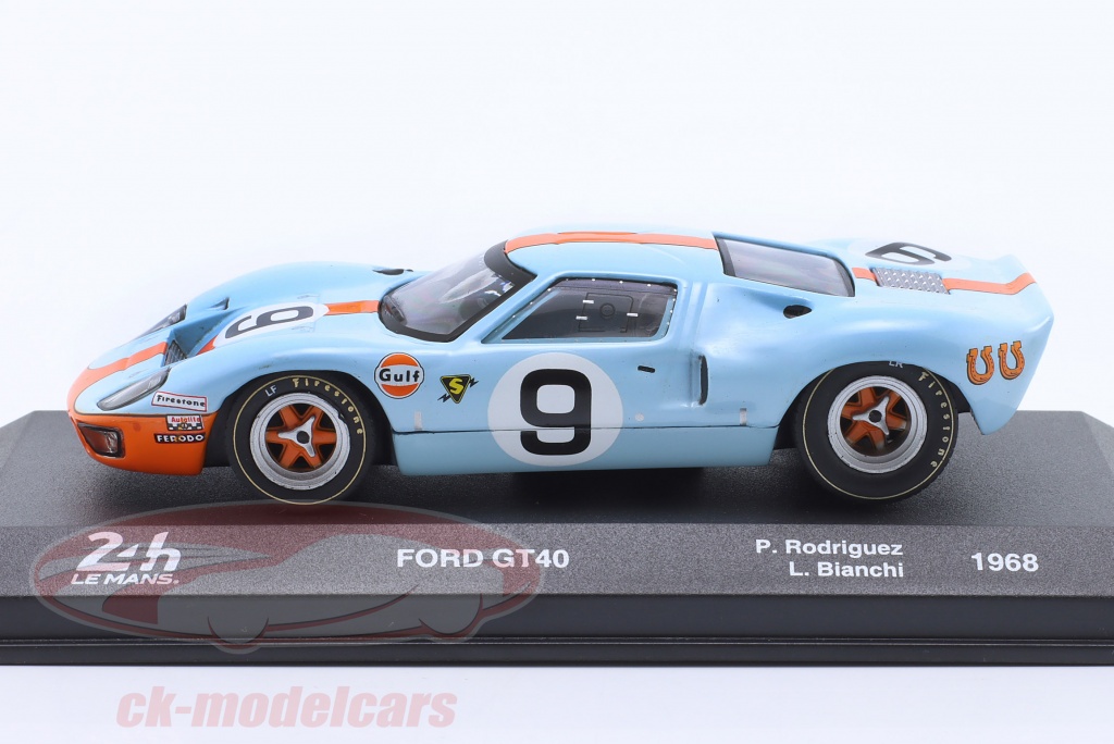 Altaya 1:43 Ford GT40 Gulf #9 勝者 24h LeMans 1968 Rodriguez, Bianchi ...