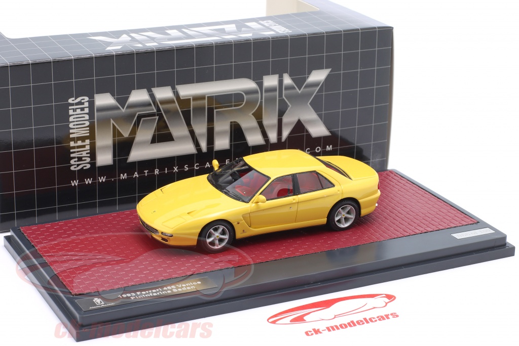 Matrix 1:43 Ferrari 456 GT Venice Pininfarina Sedan 1993 gelb MX40604 ...