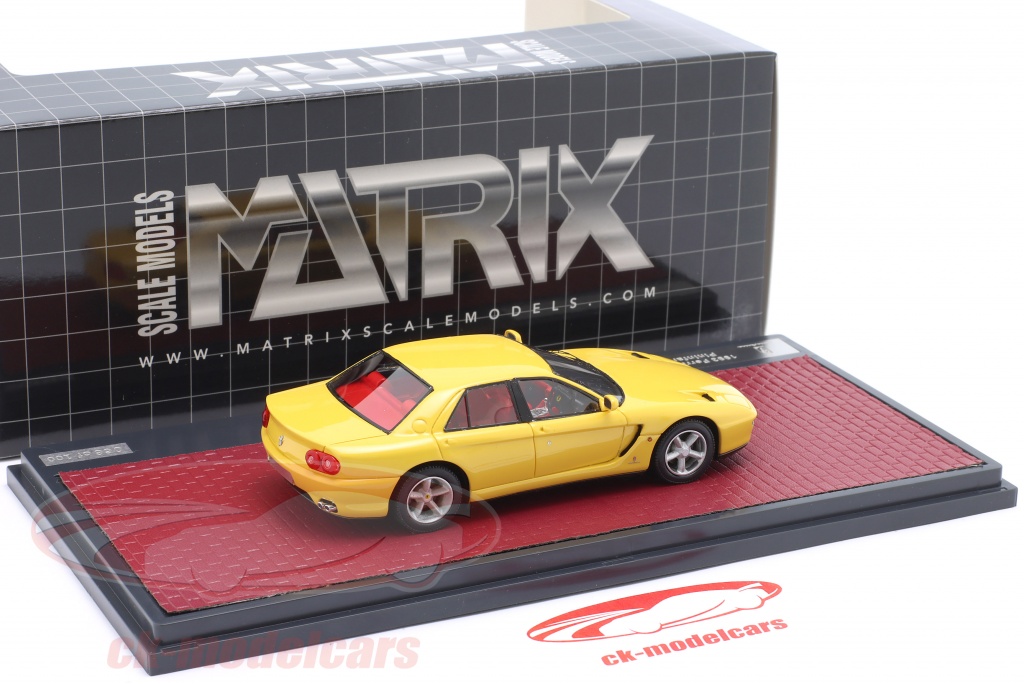 Matrix 1:43 Ferrari 456 GT Venice Pininfarina Sedan 1993 yellow MX40604 ...