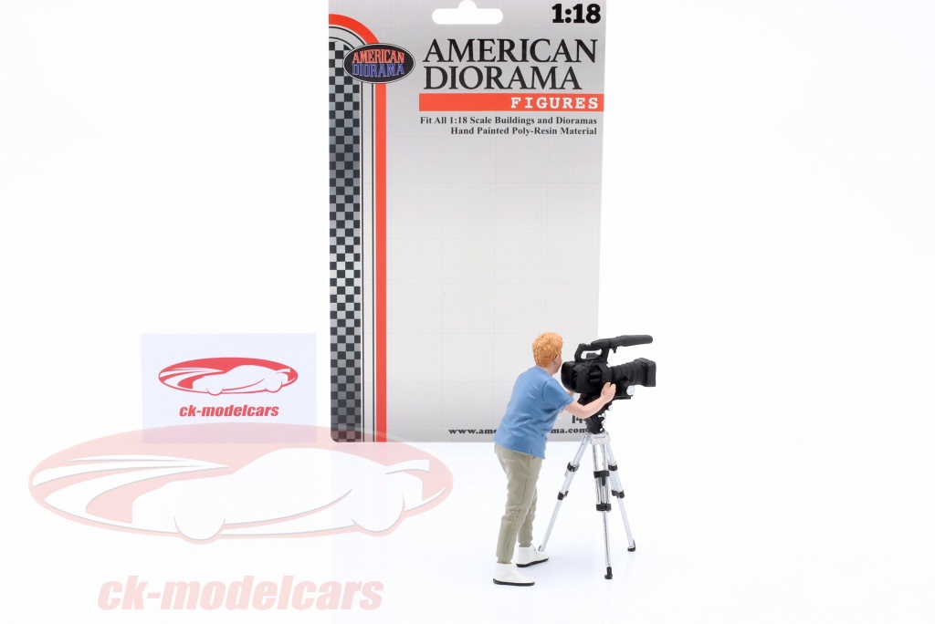 American Diorama 1:18 On Air figuur #5 Set cameraman met camera AD18405 ...
