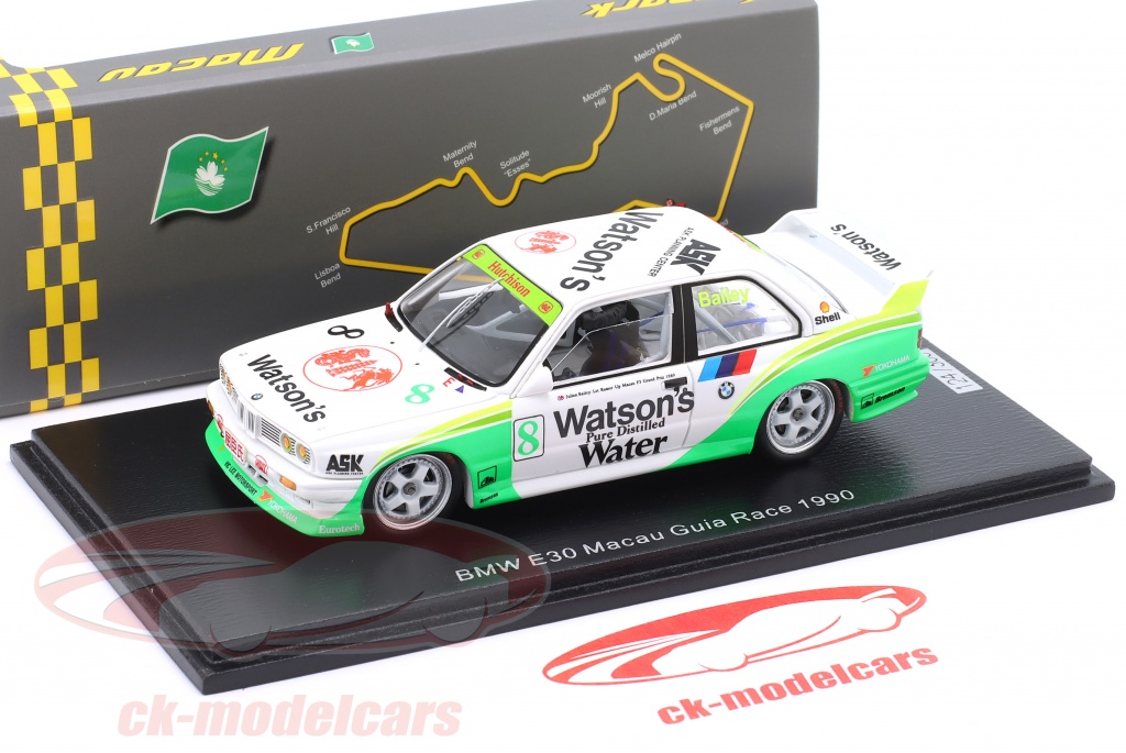 Spark 1:43 BMW M3 (E30) Sport Evo #8 Macau Guia Race 1990 Julian Bailey ...