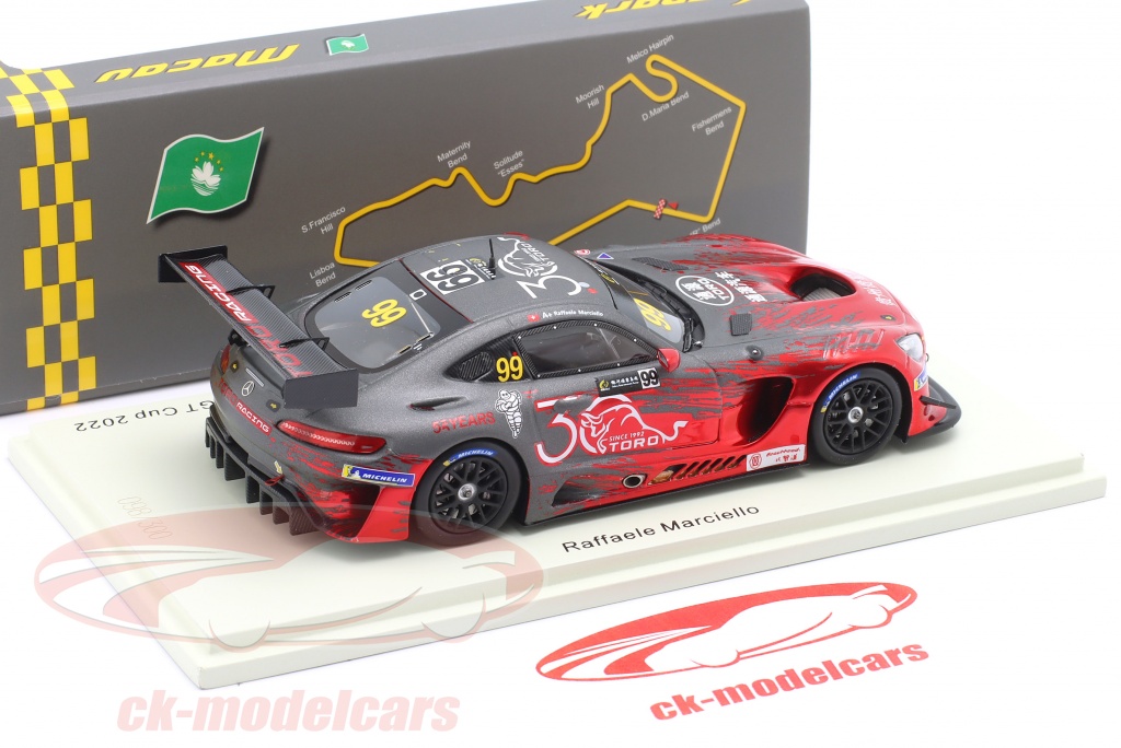 Spark 1:43 Mercedes-Benz AMG GT3 #99 Macau GT Cup 2022 R. Marciello ...