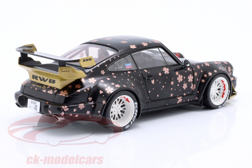 Solido 1:18 Porsche 911 (964) RWB Rauh-Welt Aoki 2021 black with decor ...